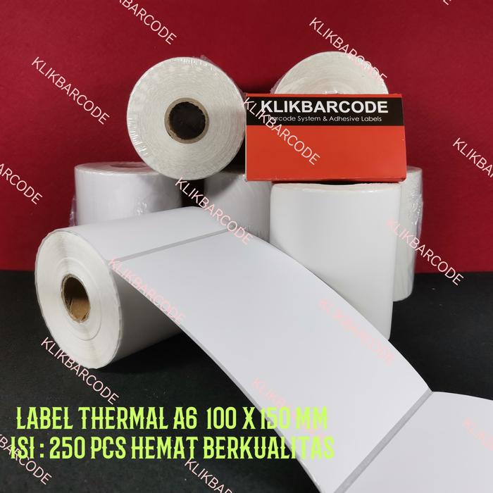 Jual LABEL THERMAL 100X150 250PCS KERTAS STIKER PRINTER RESI ROLL A6 HEMAT - Kota Semarang ...
