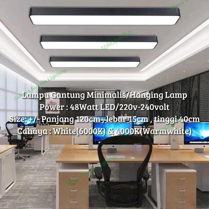 Jual Lampu Gantung Modern/Linear Light/Hanging Lamp 48Watt LED ...