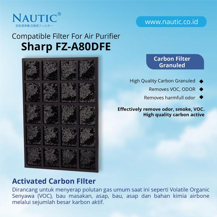 Promo Hepa Filter Sharp Air Purifier FU-A80Y FZ-A80SFE FU-A80 FU-A80Y-N ...
