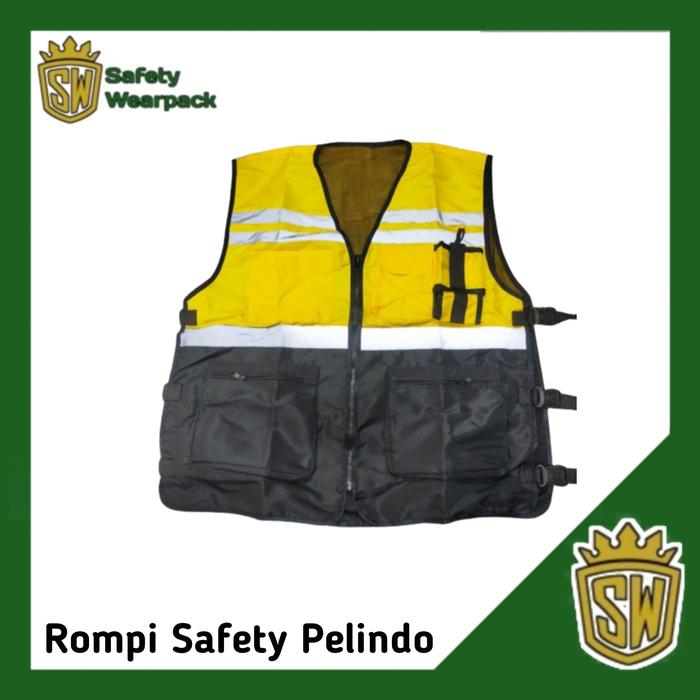 Jual Rompi Safety Pelindo Kuning / Rompi Safety Kombinasi Kuning ...