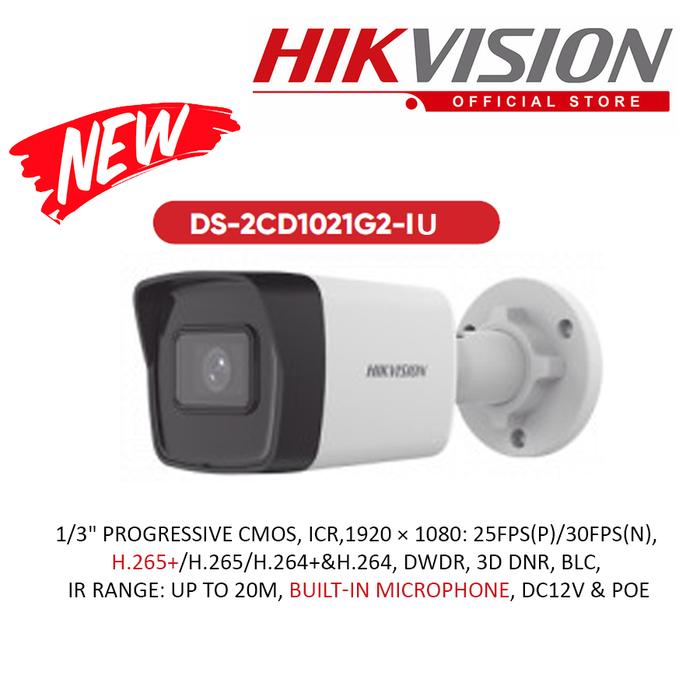 Promo IP CAMERA HIKVISION DS-2CD1021G2-IU + AUDIO H.265+ Cicil 0% 3x - Kota Medan - Hikvision ...