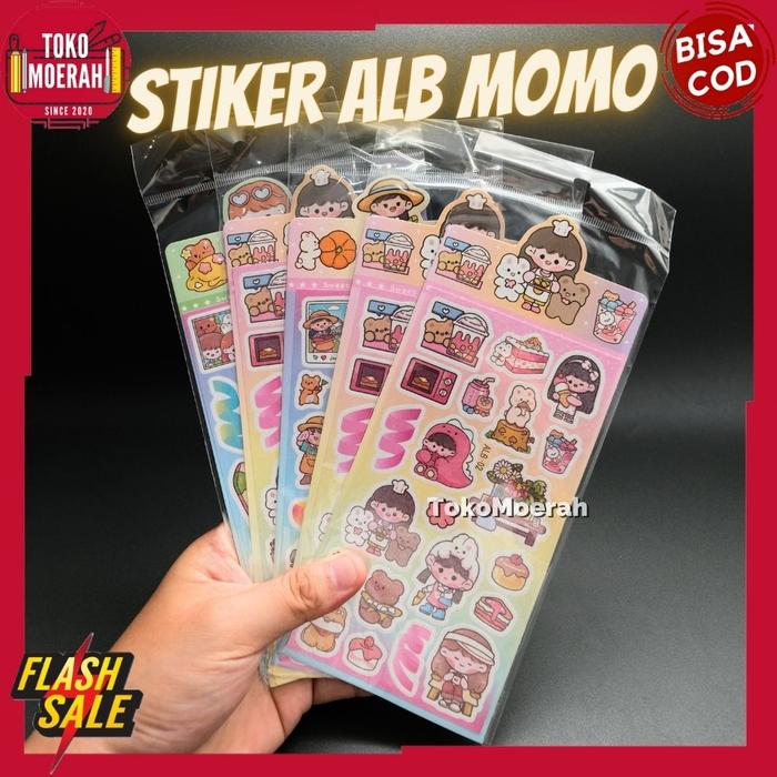 Jual STIKER ALB MOMO 1 LEMBAR STICKER MURAH LUCU MOMO ALB ANTI AIR ...