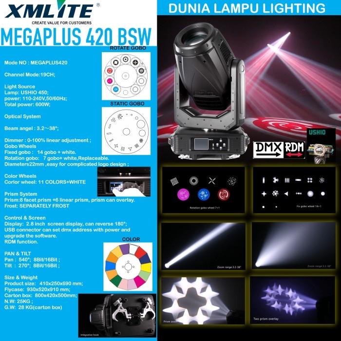 Jual XMLITE MEGAPLUS 420 BSW 420 BEAM SPOT WASH MOVING HEAD - Jakarta ...