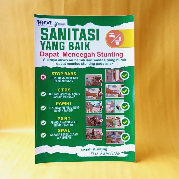Jual Poster STBM | Poster Sanitasi yang Baik Dapat Mencegah Stunting ...