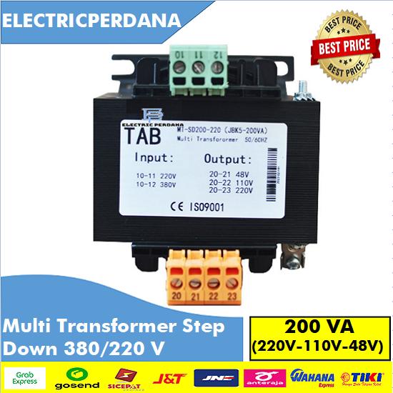 Jual Trafo Step Down 200VA 220V-110V-48V - Multi Transformer Step Down ...