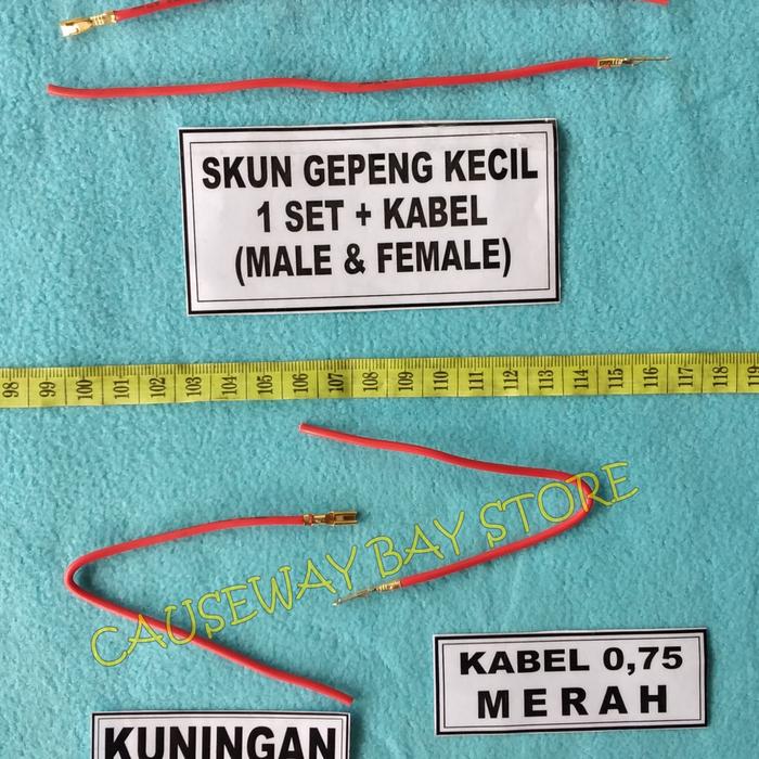 Jual SKUN GEPENG KECIL ( CDI ) 1 SET + KABEL ( MALE & FEMALE ) MERAH ...