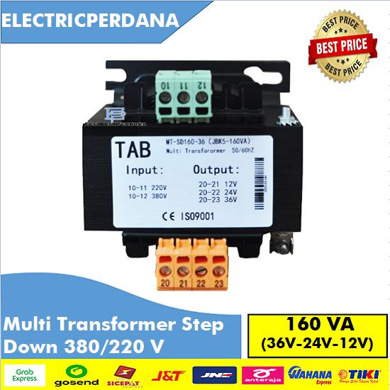 Jual Trafo Step Down 160VA 36V-24V-12V - Multi Transformer Step Down ...