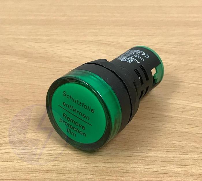 Jual Pilot Lamp Light Lampu Panel Hijau GREEN 22mm 220V FORT AD22-22DS ...