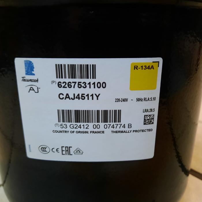 Jual Compressor Tecumseh 1PK R134A model CAJ4511Y - Jakarta Barat ...
