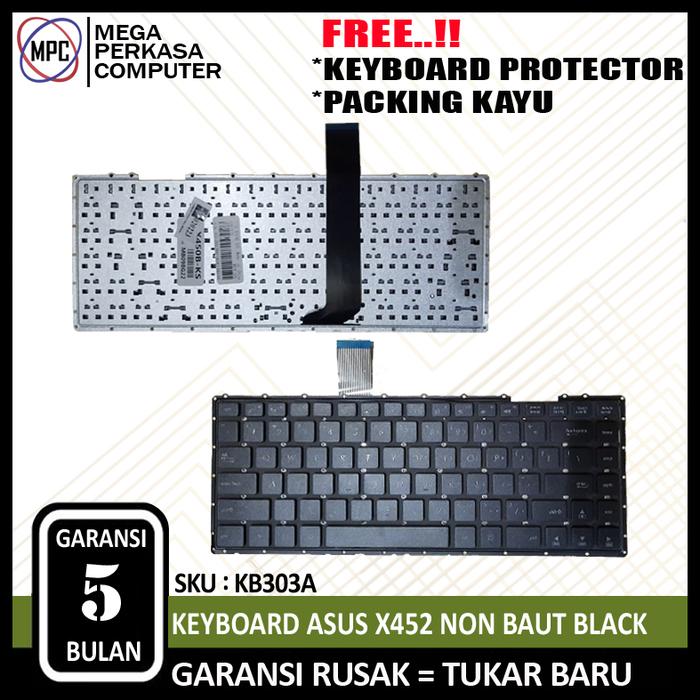 Jual Keyboard Laptop ASUS X452 X452E X452C X452CP X450C FREE PROTECTOR ...