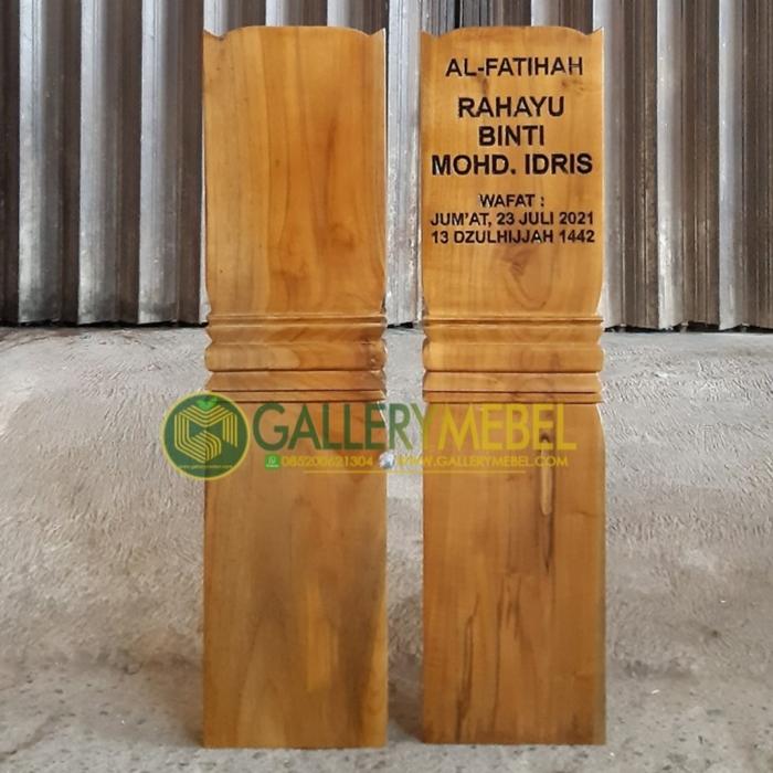 Jual Papan Nisan Kayu Jati - Patok Custom Ukir Nama - Kab. Jepara ...