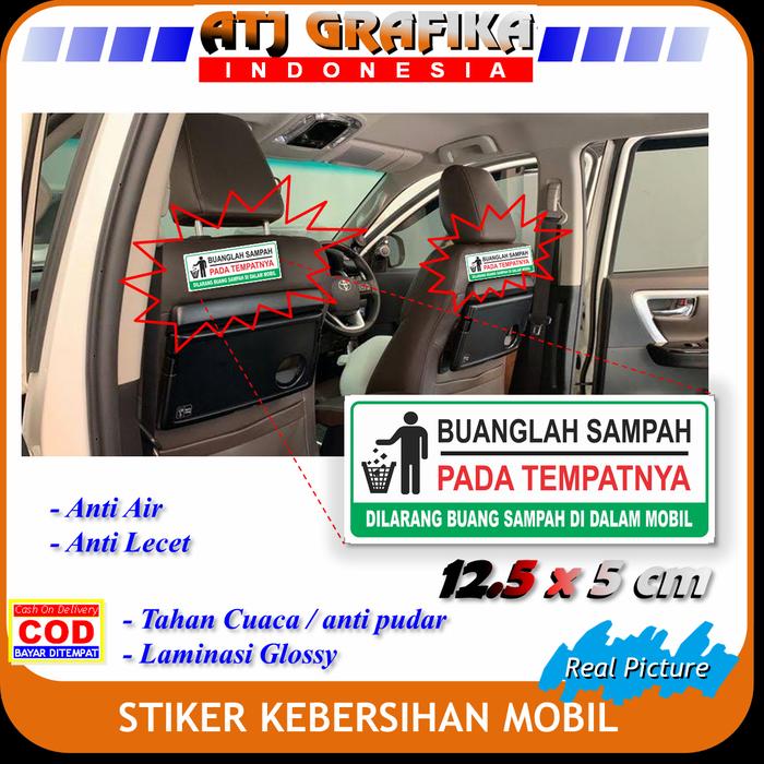 Promo Stiker mobil dilarang buang sampah di dalam kendaraan sticker bus ...