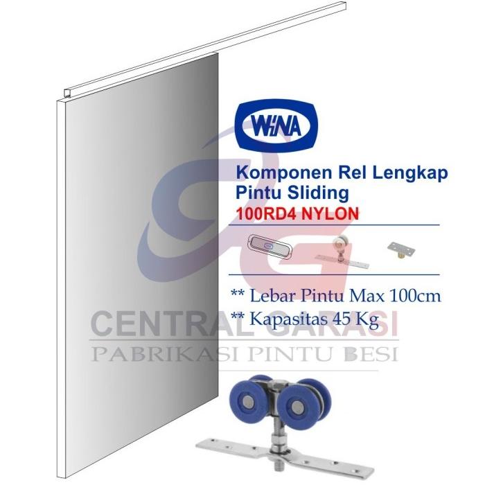 Jual Rel Pintu Sliding / Pintu Geser WiNA 100RD4 NYLON - Kapasitas 75kg ...