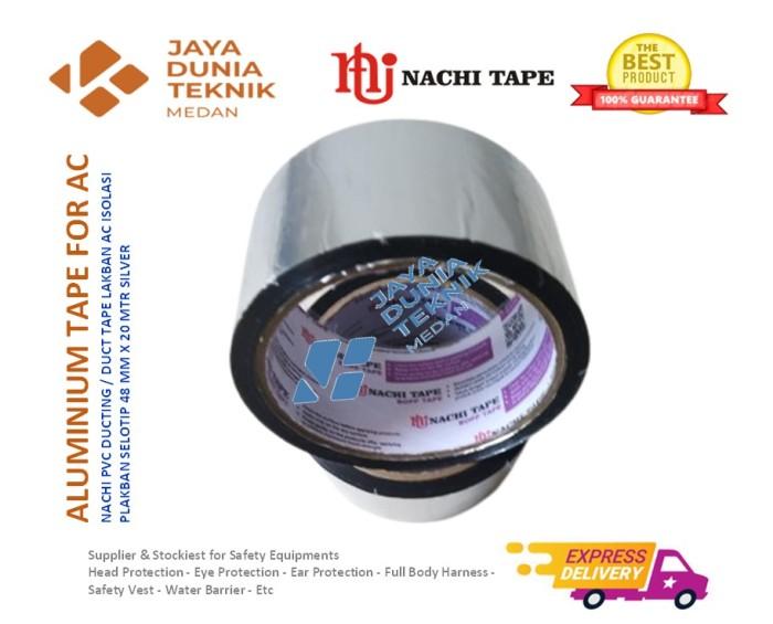 Jual Nachi PVC Ducting Duct Tape / Lakban AC Isolasi Silver 48 mm x 20 ...