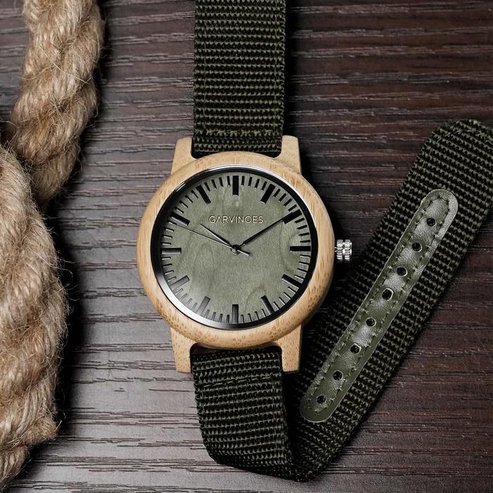 Promo Jam Tangan Kayu GARVINOES - Mocha Nato (44 mm) - Kab. Sleman ...