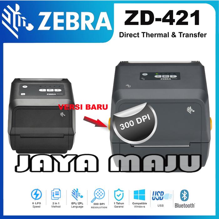Jual PRINTER BARCODE ZEBRA ZD421 - BARCODE PRINTER ZEBRA ZD-421 300 Dpi ...