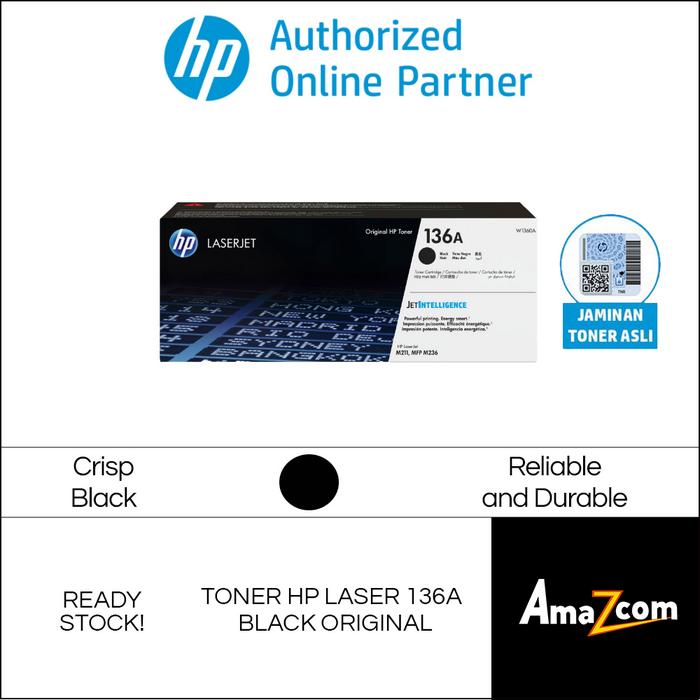 Promo Toner HP 136A Black Original Printer HP M211D M211DW M236DW ...