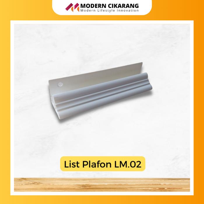 Jual List Plafon PVC Tipe LM.02 / List Pinggir Segitiga Putih Bergerigi - Kota Bandung - MODERN ...