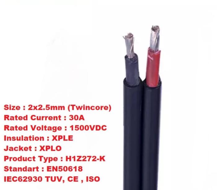 Jual Kabel Solar Panel 2x2,5mm Kabel PV Twin Core 2x2.5 mm - Jakarta ...