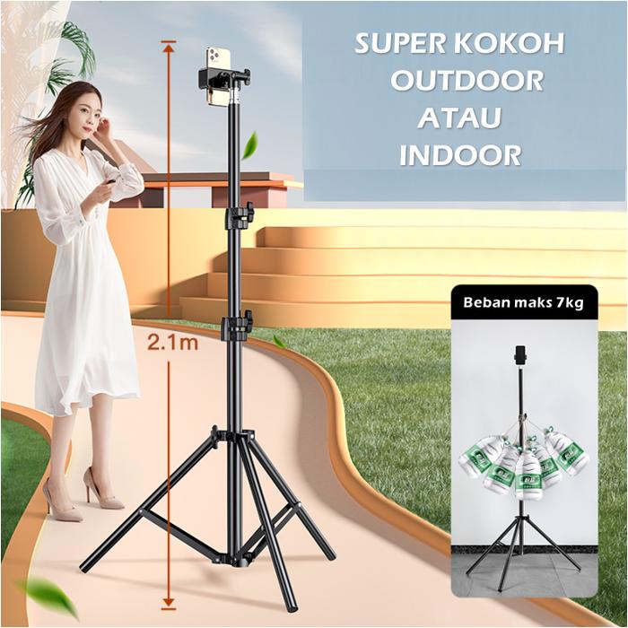 Jual Tripod Live Hp Handphone 2 Meter Bluetooth 3 Hp Dan Ring Light ...