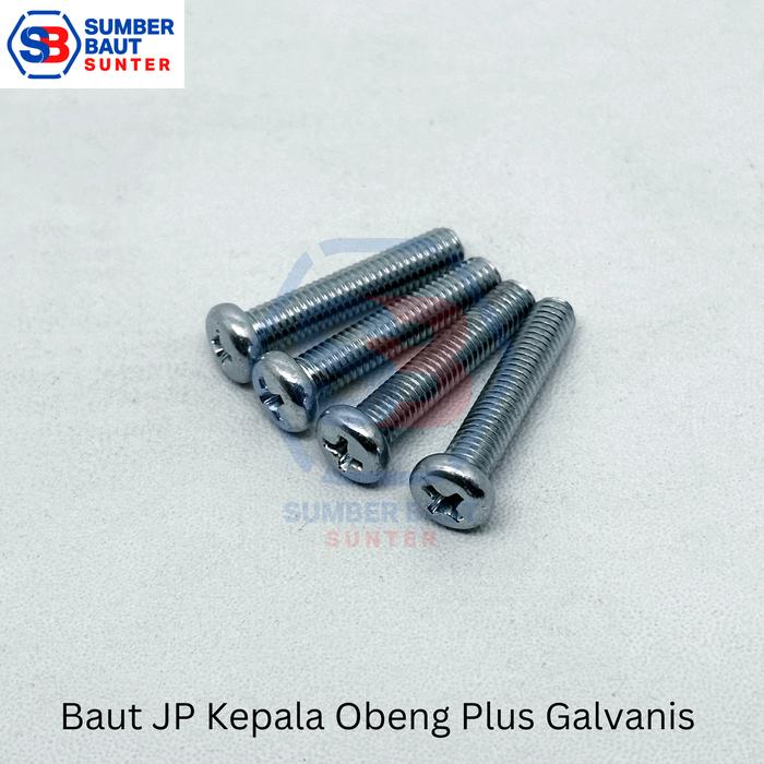 Jual JP 3x10 Baut Kepala Obeng + Bulat Pan Head Galvanis isi 100 pcs - Jakarta Utara - Sumber ...