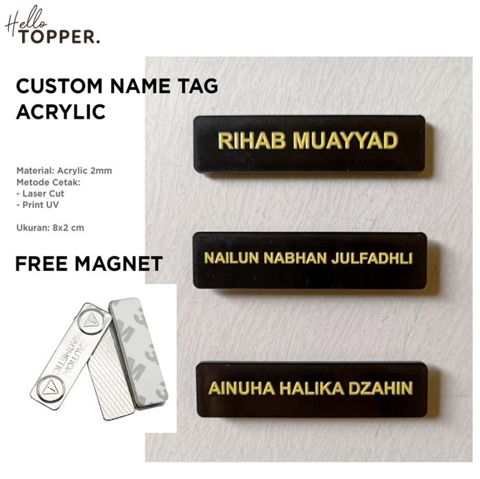 Jual NAME TAG AKRILIK MAGNET / PAPAN NAMA DADA / MAGNET / NAME TAG ...