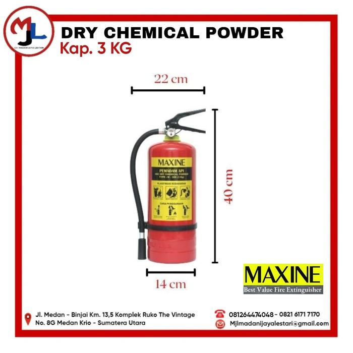 Jual Apar maxine 3 kg / alat pemadam api maxine 3 kg powder - Kab. Deli ...