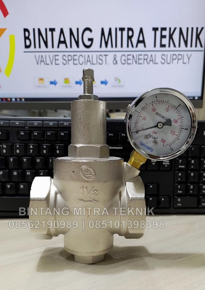 Jual PRV PRESSURE REDUCING VALVE 1 1/2" DOUBLE LIN + GAUGE - Kota ...