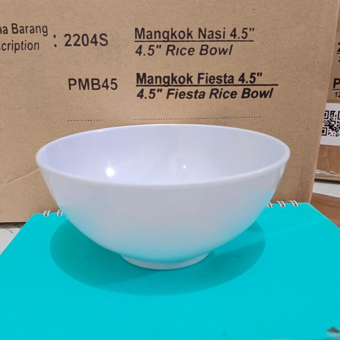 Jual Mangkok Nasi PUTIH 4.5" Seiv Onyx Polos Rice Bowl Melamin 2204S ...