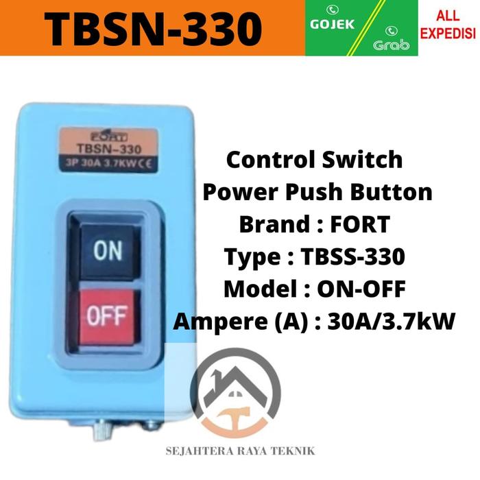 Jual Push button switch tbsn 330 / power push 30ampere 3,7kw heavy duty - Jakarta Utara ...