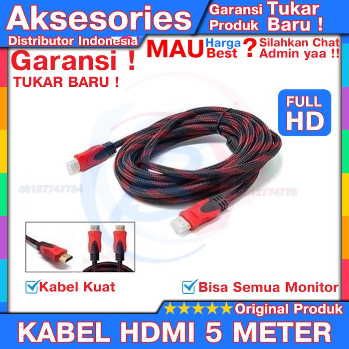 Jual Kabel Hdmi 5 Meter Full HD Cocok Untuk Semua Jenis Monitor Original - Jakarta Barat - BASIC ...