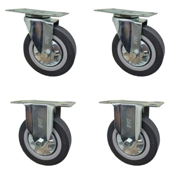 Jual Roda Troli Lipat 4"/Roda Hand Truck 150kg ( 2 hidup 2 mati ...