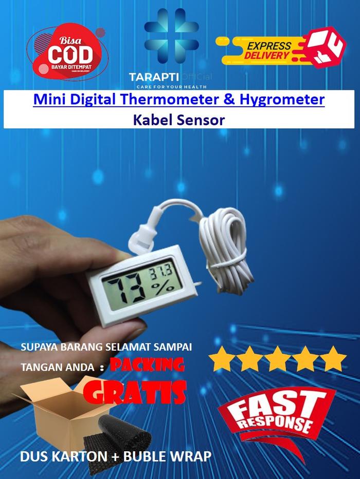 Promo Digital Thermometer Hygrometer Indoor Outdoor / Pengukur Suhu ...