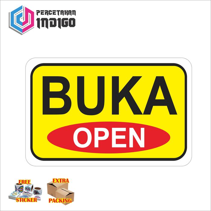Jual sign papan akrilik acrylic buka open - Kab. Bekasi - PERCETAKAN ...