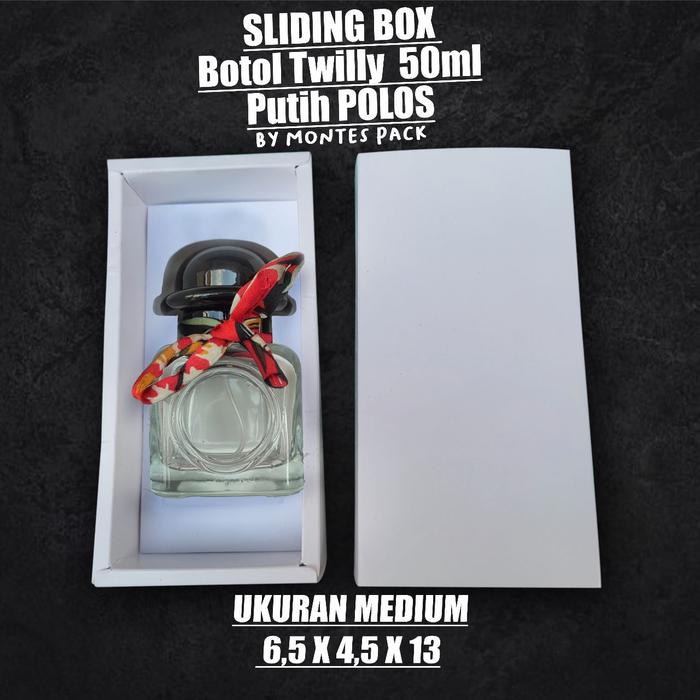 Jual Slide Box Polos putih / SLIDING BOX botol Twilly 50ml / Polosan ...