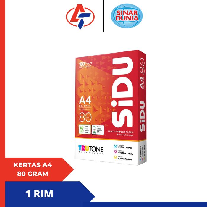 Jual Kertas Sidu A4 80 Gram / Gsm - Kota Palembang - Artha Raya Stationery | Tokopedia