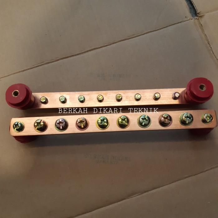 Jual Busbar Tembaga 3mm x 20mm x 100mm Busbar Nol Arde Tinggal Pasang ...
