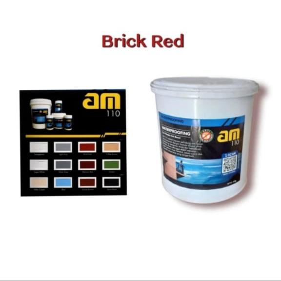 Jual am110 waterproofing cat pelapis anti bocor @20 kg warna brick red ...