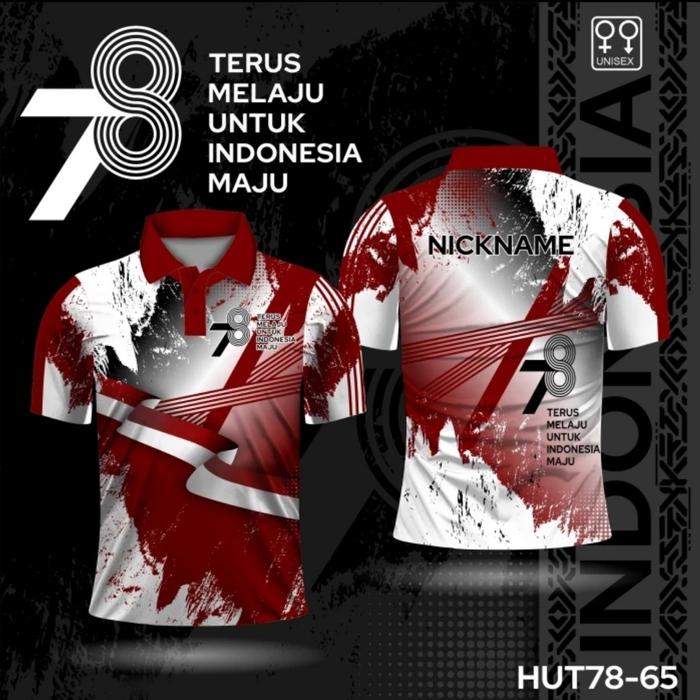 Jual Kaos Polo HUT Kemerdekaan RI ke 78 tahun Jersey Baju 17an 2023 - Putih, L - Kota Semarang ...