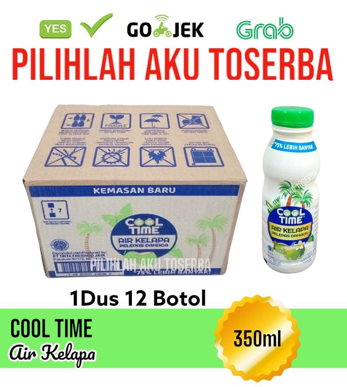 Jual COOL TIME COCONUT WATER Air Kelapa 350 ml - ( 1 DUS isi 12 botol ...