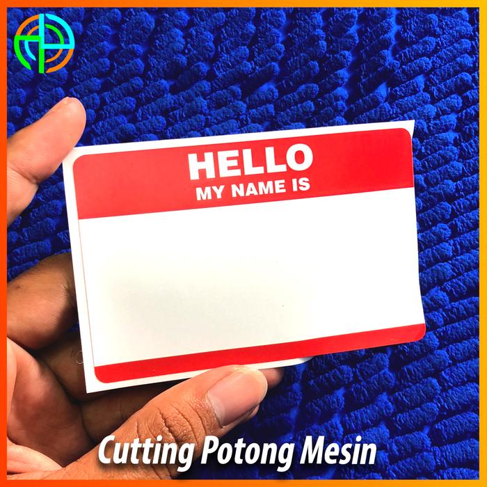 Jual (isi 18) Sticker Hello My Name is Polos stiker grafity Stiker ...