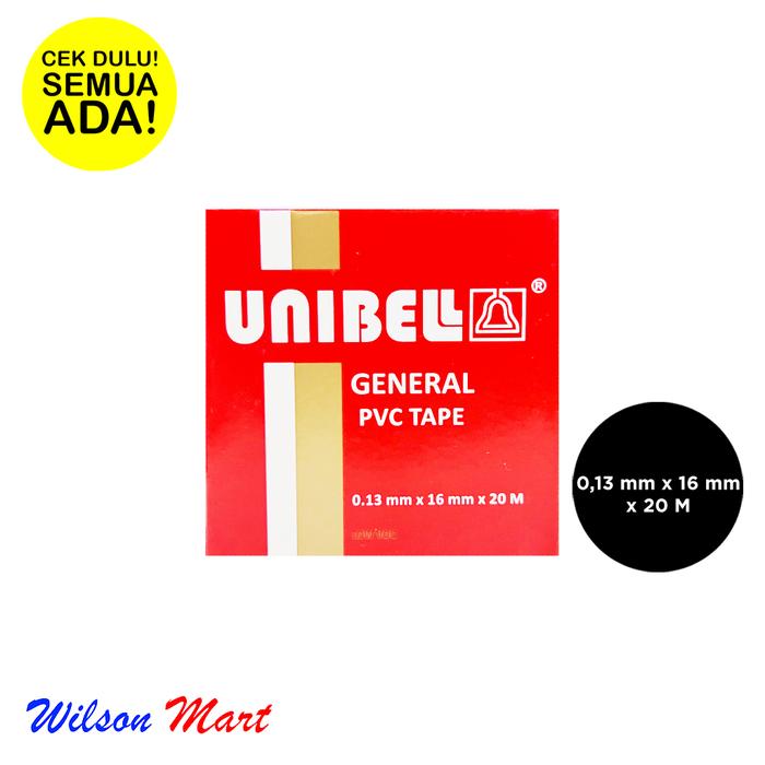 Jual UNIBELL ISOLASI LISTRIK 0,13 X 16 MM X 20 M LAKBAN HITAM GENERAL ...