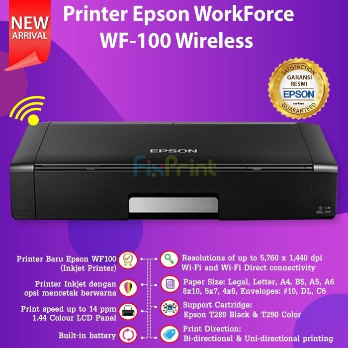 Promo Printer Epson WF-100 Work Force WF100 Print Portable Wireless WiFi Cicil 0% 3x - Jakarta ...