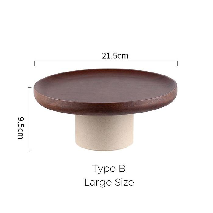 Jual Retro Japanese Acacia Wood Cake Fruit Tray Display Stand Kue Buah ...