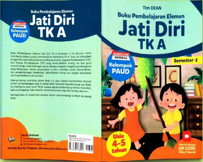 Jual Buku Pembelajaran Elemen Jati Diri TK A Kur. Merdeka Semester 2 ...