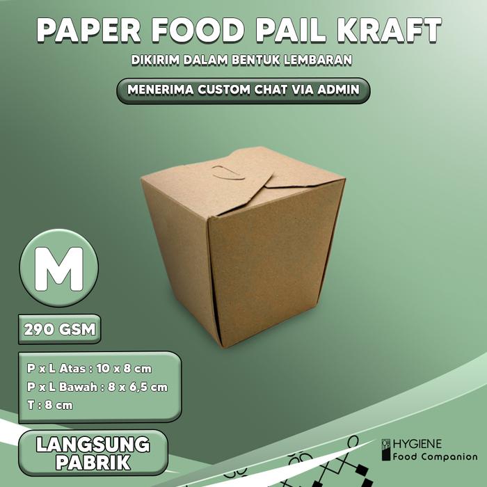 Promo FOOD PAIL MEDIUM / PAPER RICE BOX M / PAPER FOOD TRAY LAMINASI ...