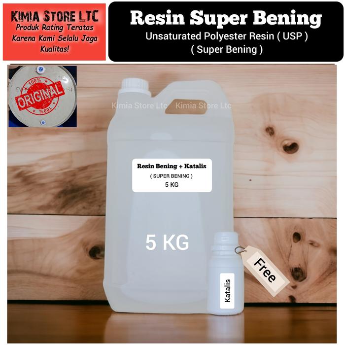 Jual Resin Bening 5 KG / Fiberglass + Free Katalis 100ml ( Super Bening ) - Jakarta Barat ...