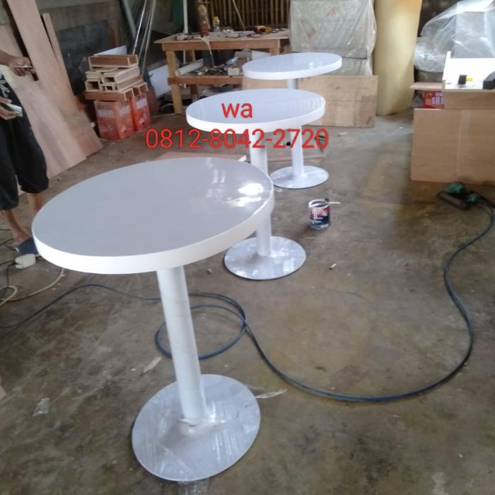Jual meja cafe bulat kaki besi diameter 60cm meja resto - Kab ...