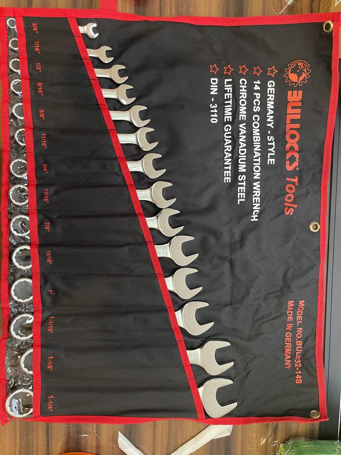Jual KUNCI RING PAS SET 14 PCS INCI BULLOCK 3/8"- 1 1/4" - WRENCHES ...