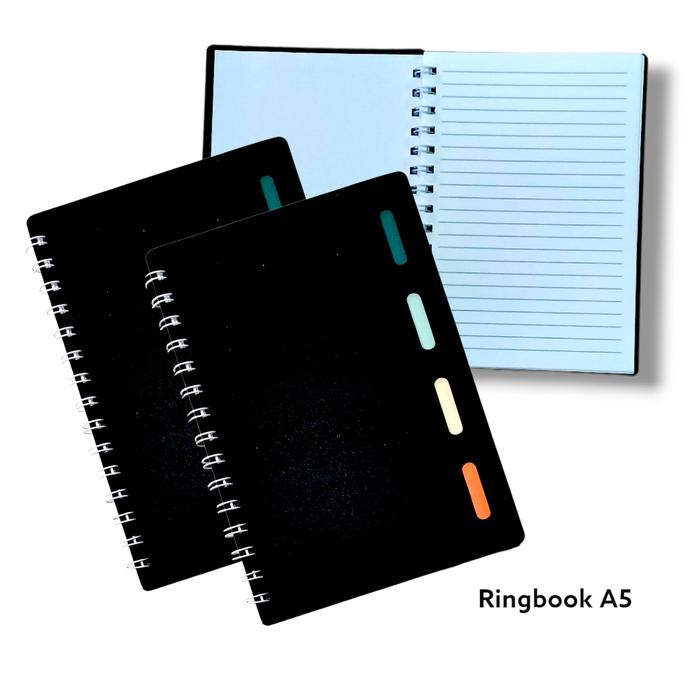Jual BUKU CATATAN NOTEBOOK SPIRAL RING BOOK A5 GARIS COVER POLOS - Kota ...